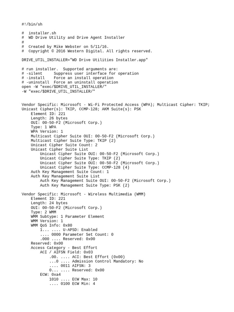 WD Drive Utility Installer Script | PDF | Telecommunications ...