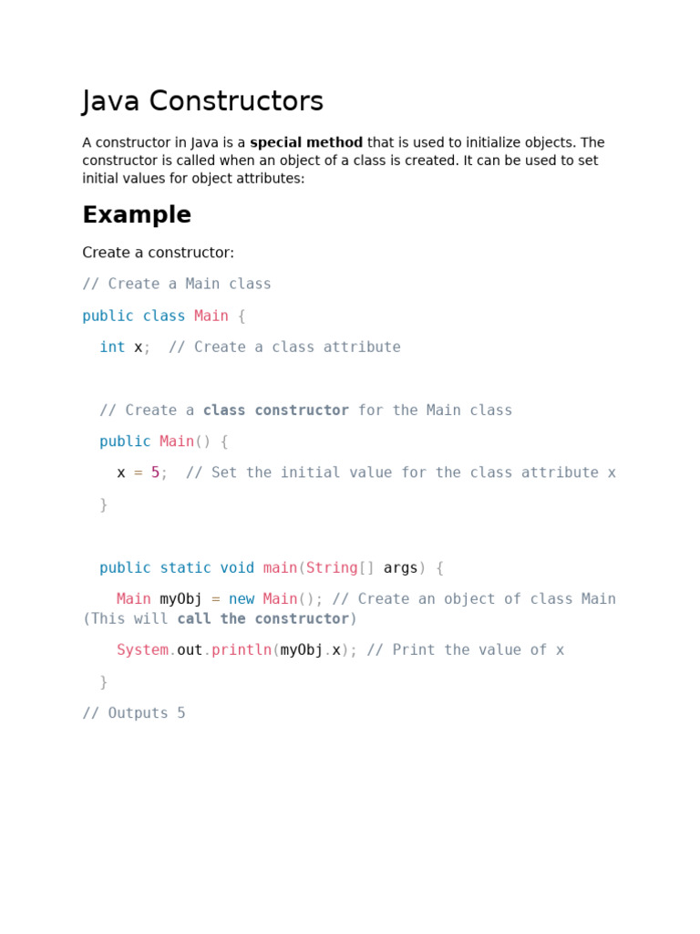 Java Constructor | PDF