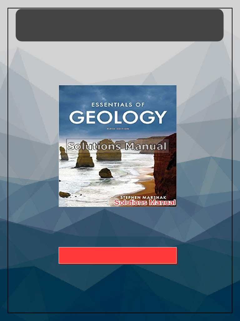 Essentials of Geology 5th Edition Marshak Solutions Manual Full Access | PDF | Church ...