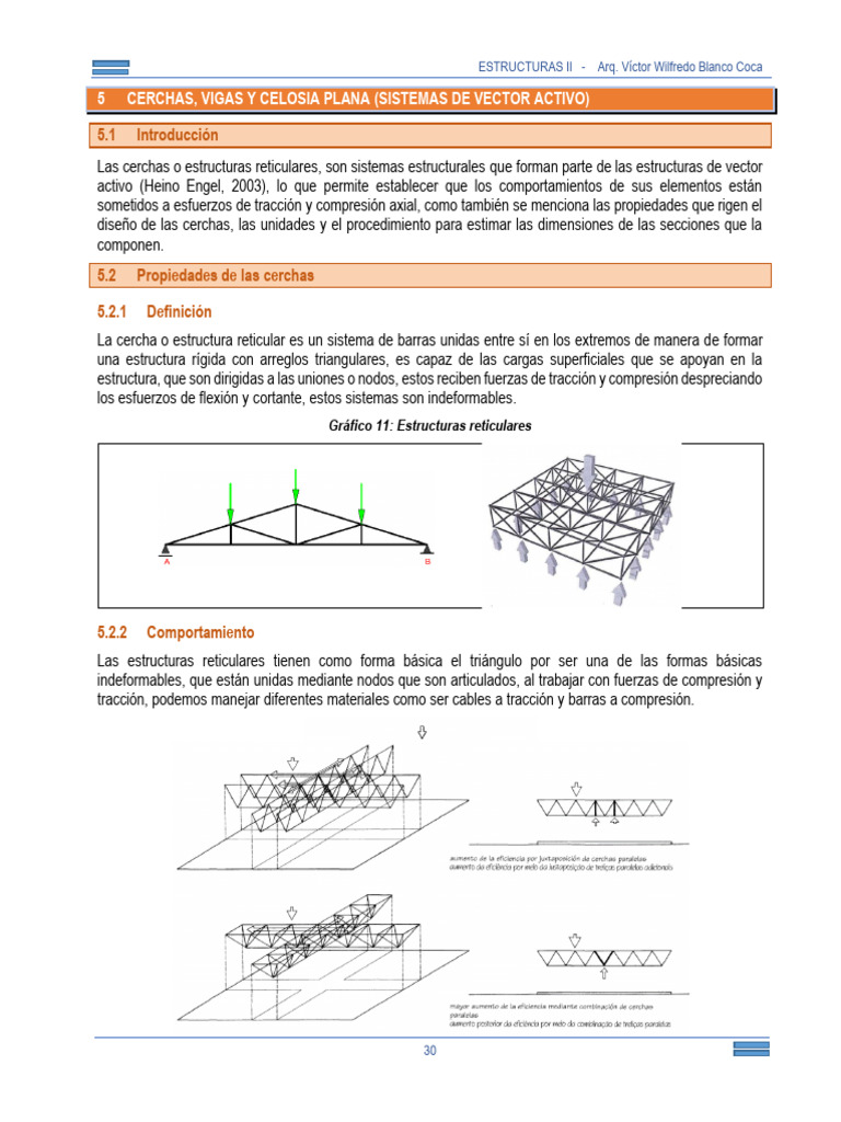 Cerchas y Estructuras Reticulares en Diseño | PDF | Braguero ...