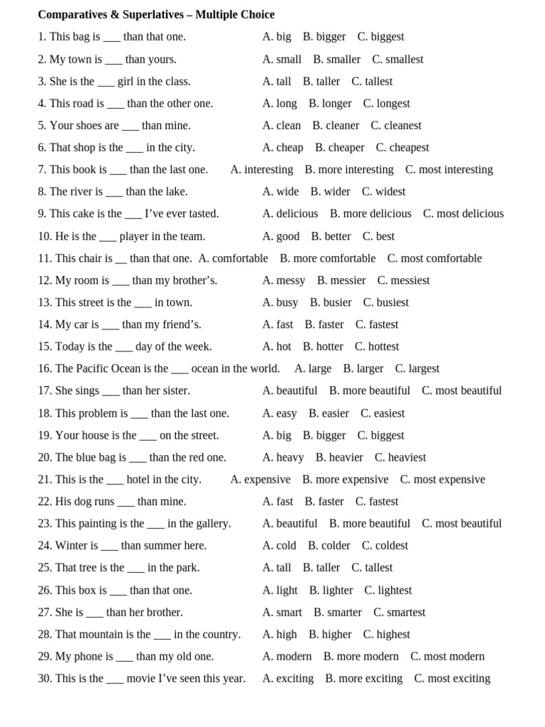 Comparatives - Superlatives - Be Going To | PDF | Chess Theory | Chess