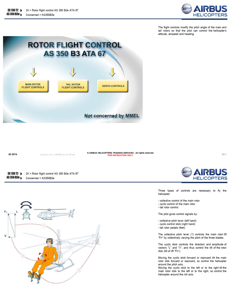 24 - Rotor Flight Control As 350 B3e ATA 67 | PDF | Helicopter Rotor ...