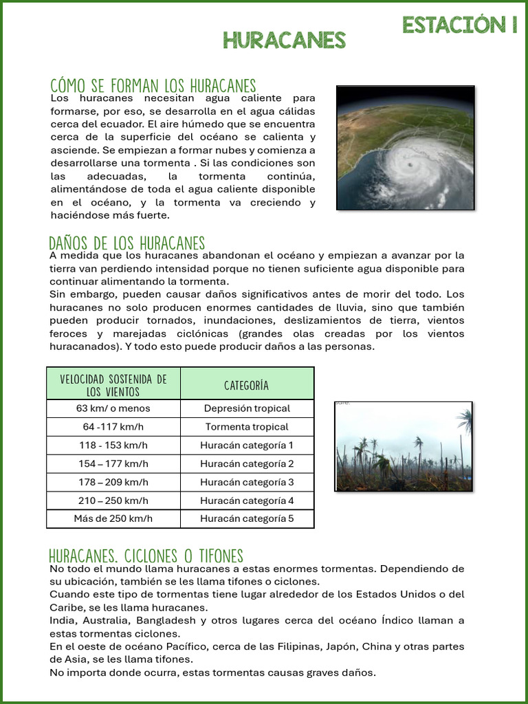 Cómo se forman los huracanes y su impacto | PDF