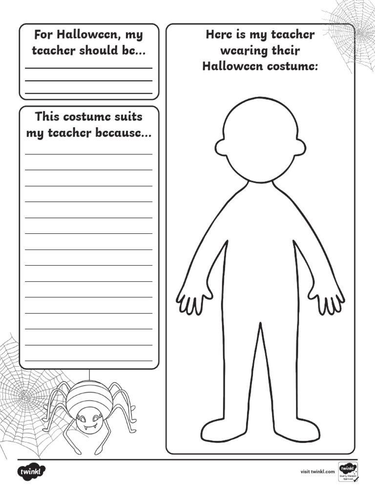 Us e 639 My Teacher Should Behalloween Costume Writing Prompt Ver 1 | PDF