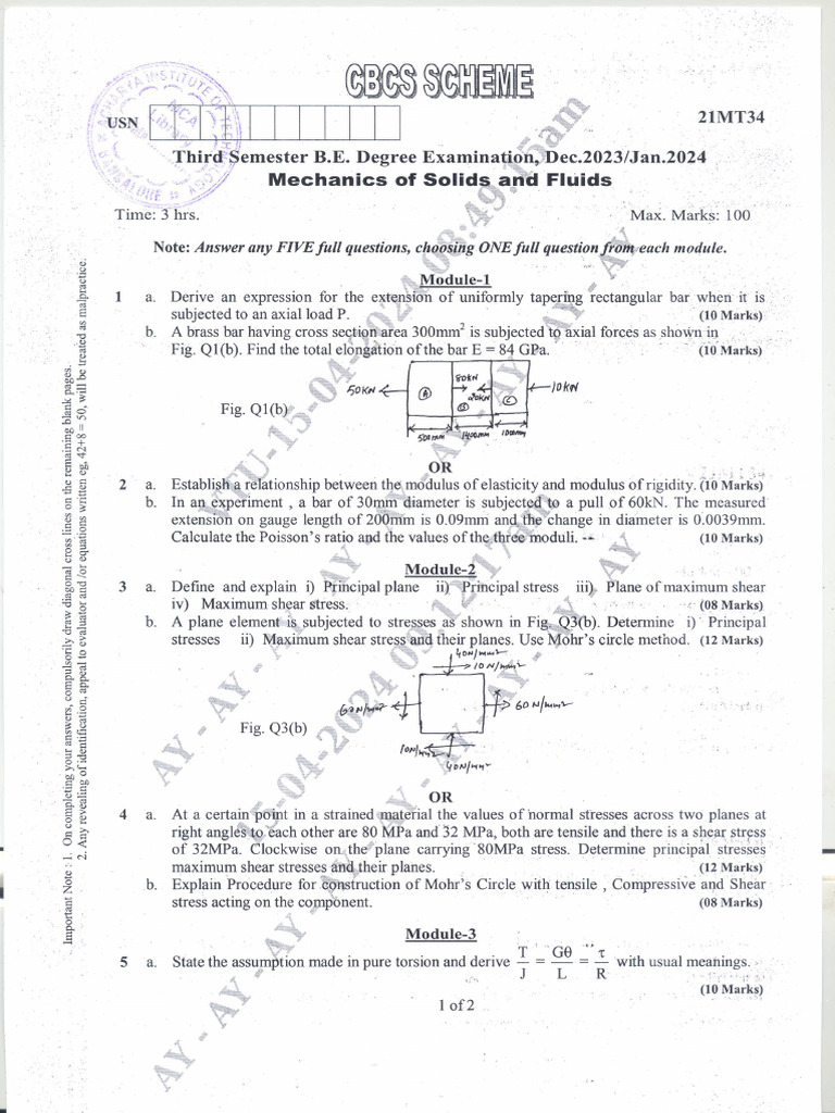 MSF Cbcs 2024 QP | PDF