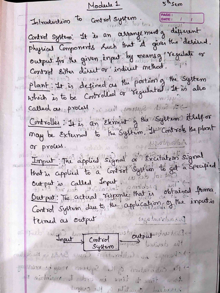 Control System Notes | PDF