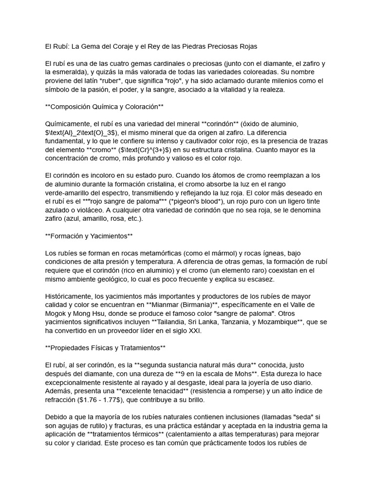 Ruby | PDF | Diamante | Materiales