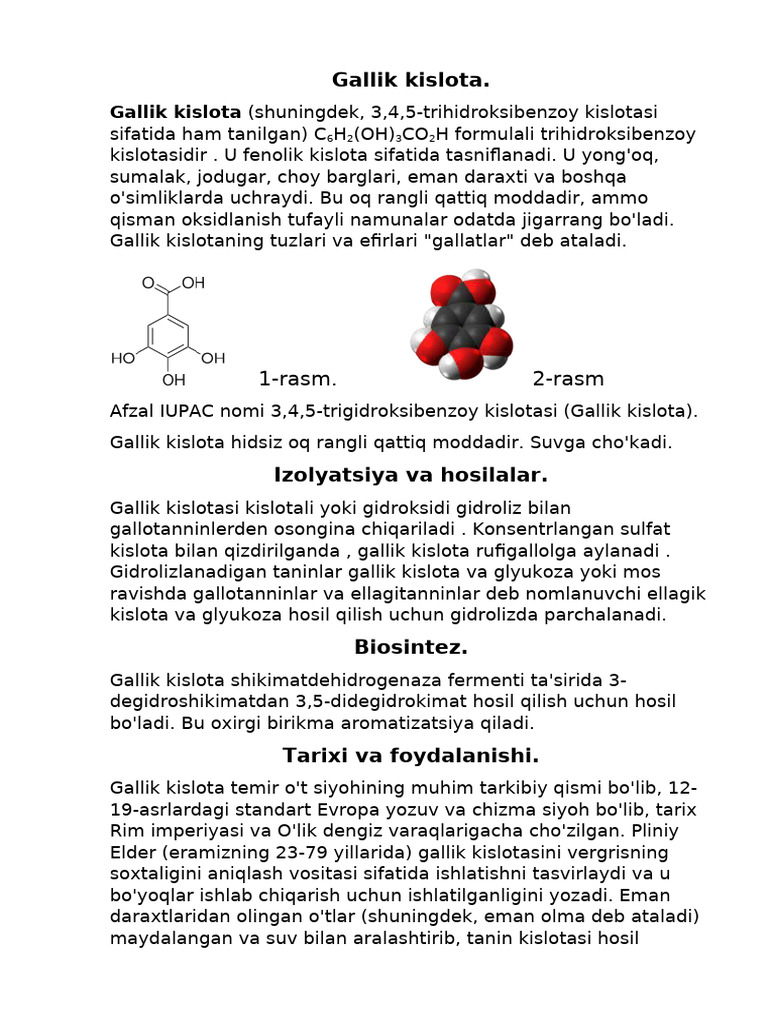 Gallik Kislota | PDF