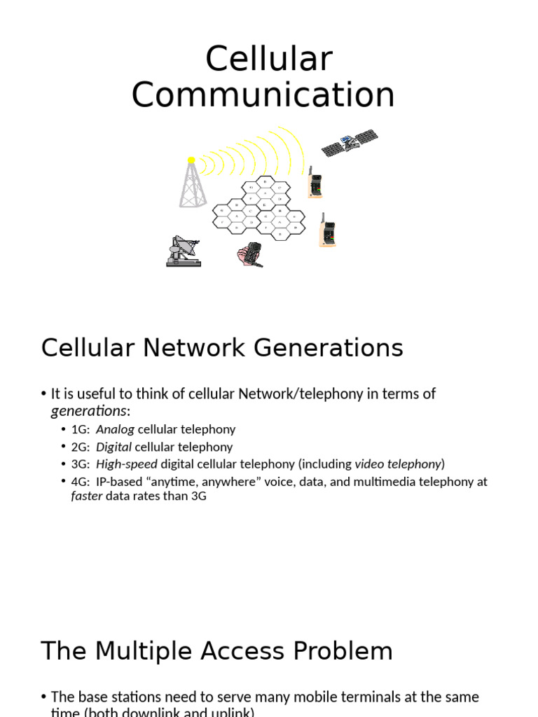 Cellular Communication | PDF | Channel Access Method | Cellular Network