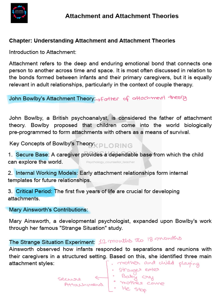 Attachments & Attachment Theories | PDF | Attachment Theory | Childhood