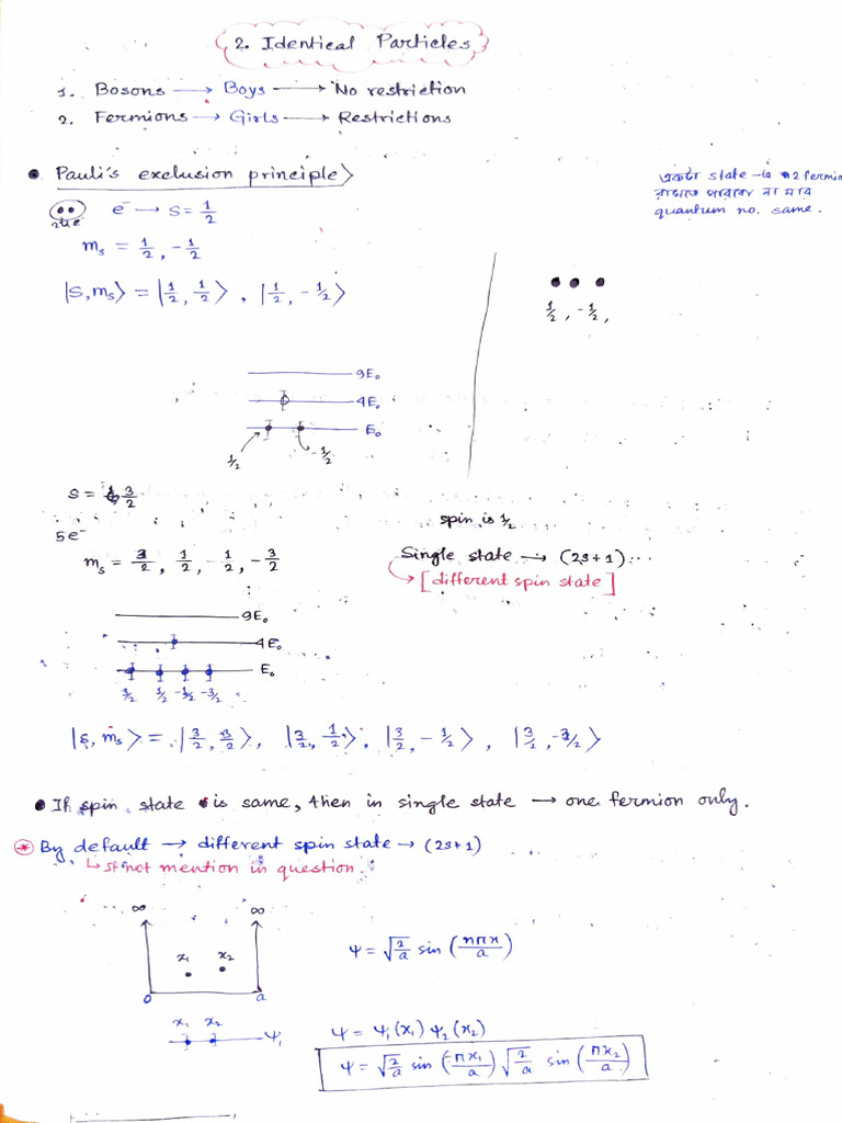 Identical Particles | PDF | Spin (Physics) | Theoretical Physics