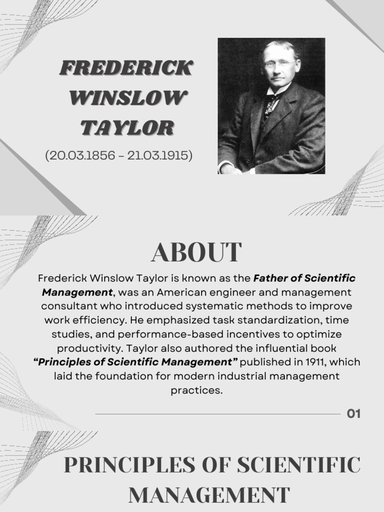 Frederick Winslow Taylor's Management Principles | PDF | Ford Motor ...