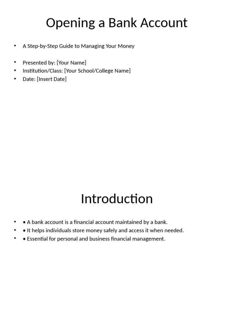 How to Open a Bank Account: A Guide | PDF | Banks | Banking