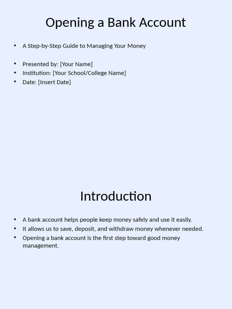 How to Open a Bank Account: A Guide | PDF | Banks | Personal Finance