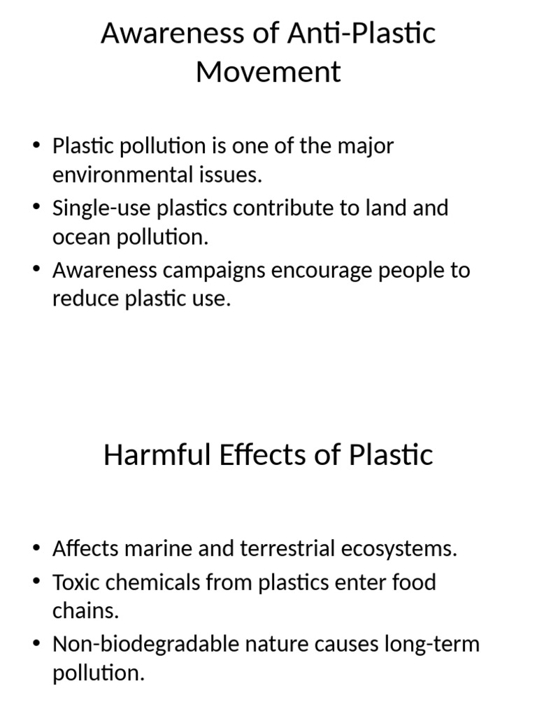 Anti-Plastic Movement and Sustainability | PDF | Renewable Energy | Plastic