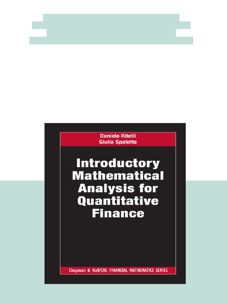 (Ebook) Introductory Mathematical Analysis for Quantitative Finance ...