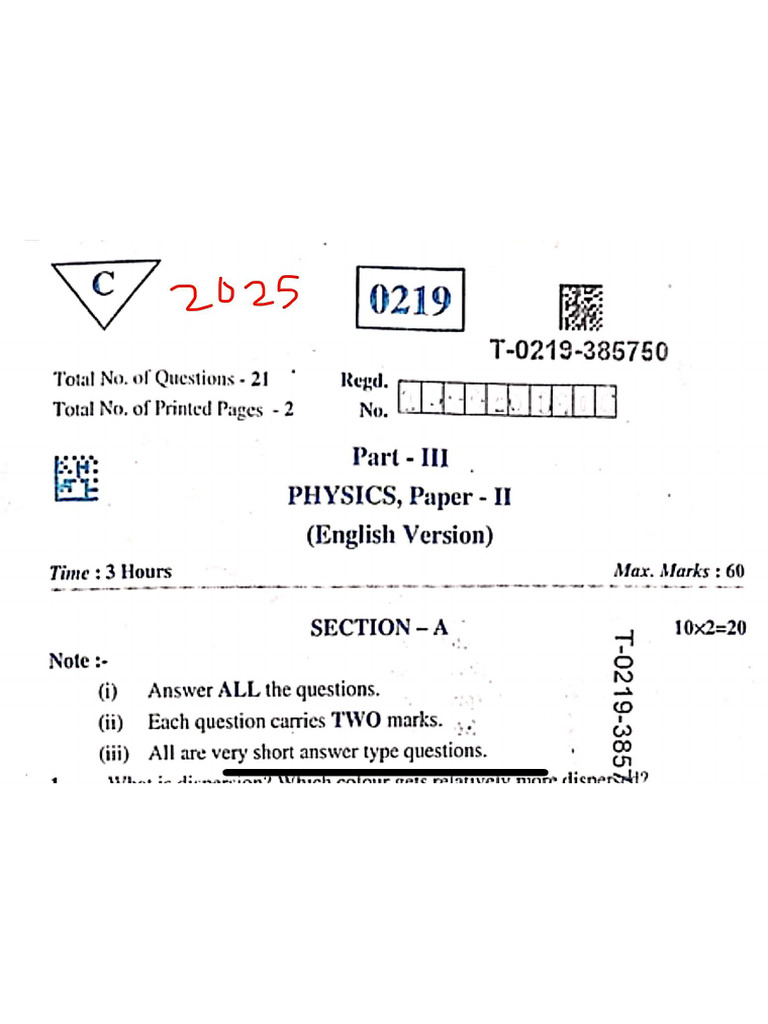 Physics Pyq Pdf