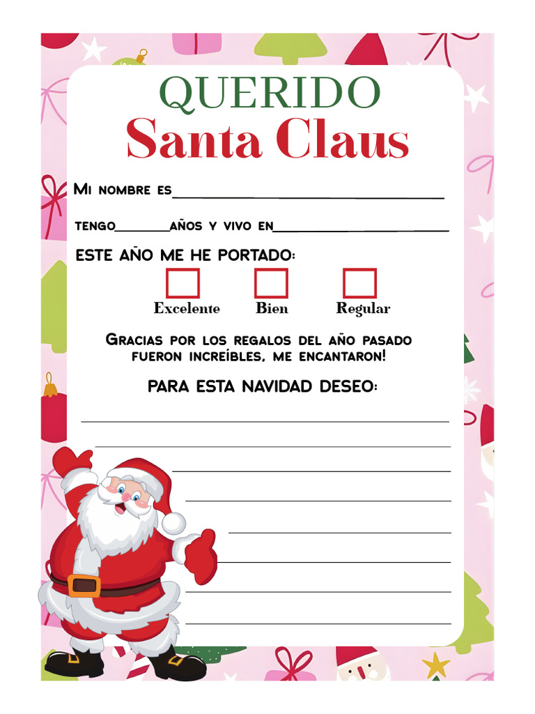 Carta Navideña a Santa Claus | PDF