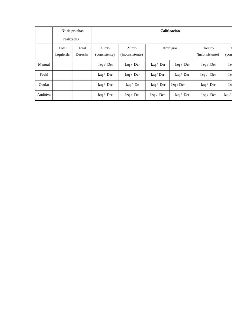 N° de Pruebas | PDF