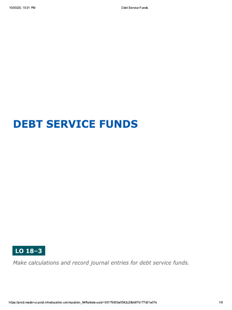 Debt Service Funds 6 | PDF