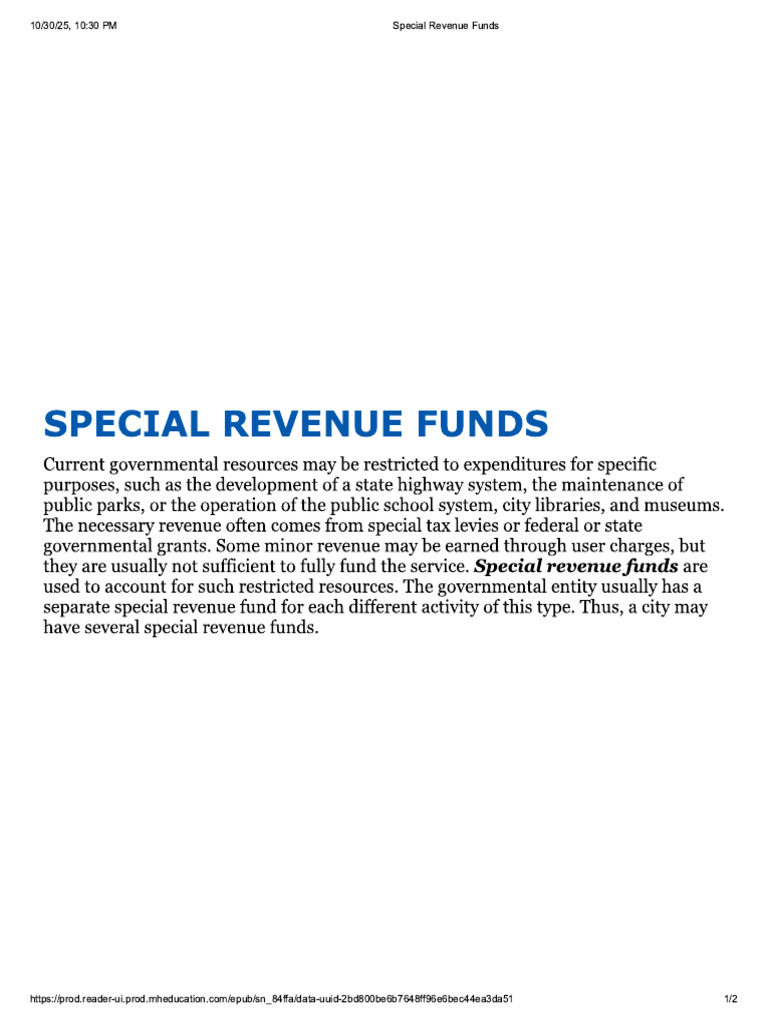 Special Revenue Funds 4 | PDF