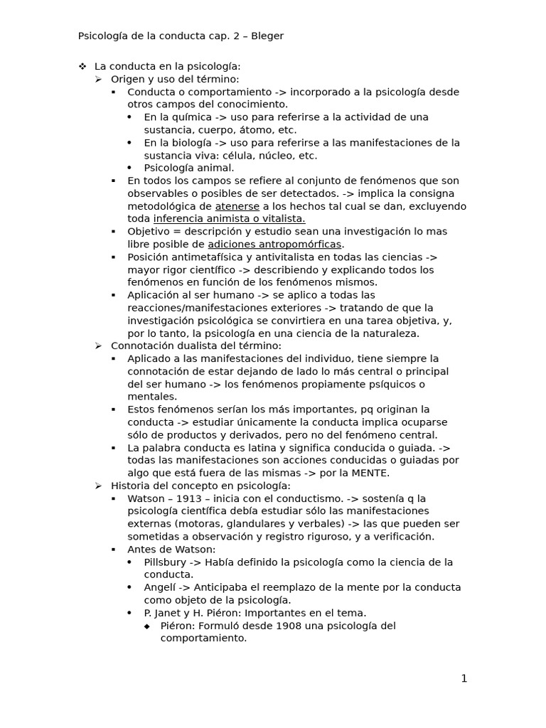 ImprimiPsicología de La Conducta Cap2 Bleger Ok | PDF | Sicología ...