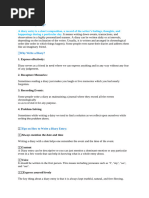 Diary Entry Structure and Format | PDF | Language Arts & Discipline ...
