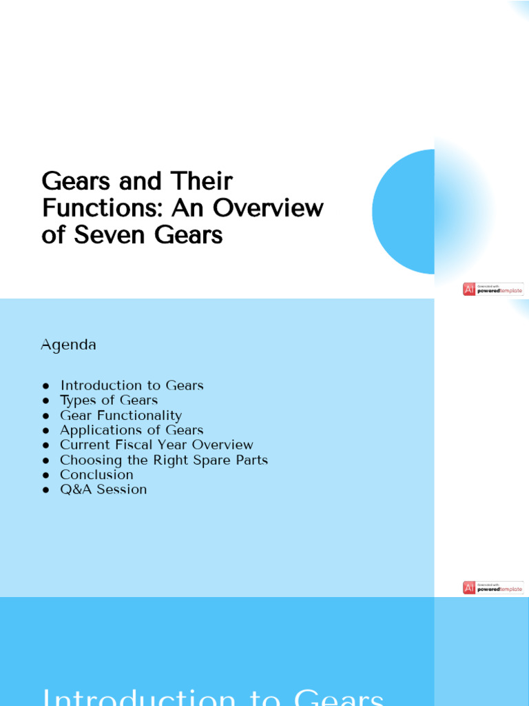 Gears and Their Functions: An Overview of Seven Gears | PDF | Gear ...