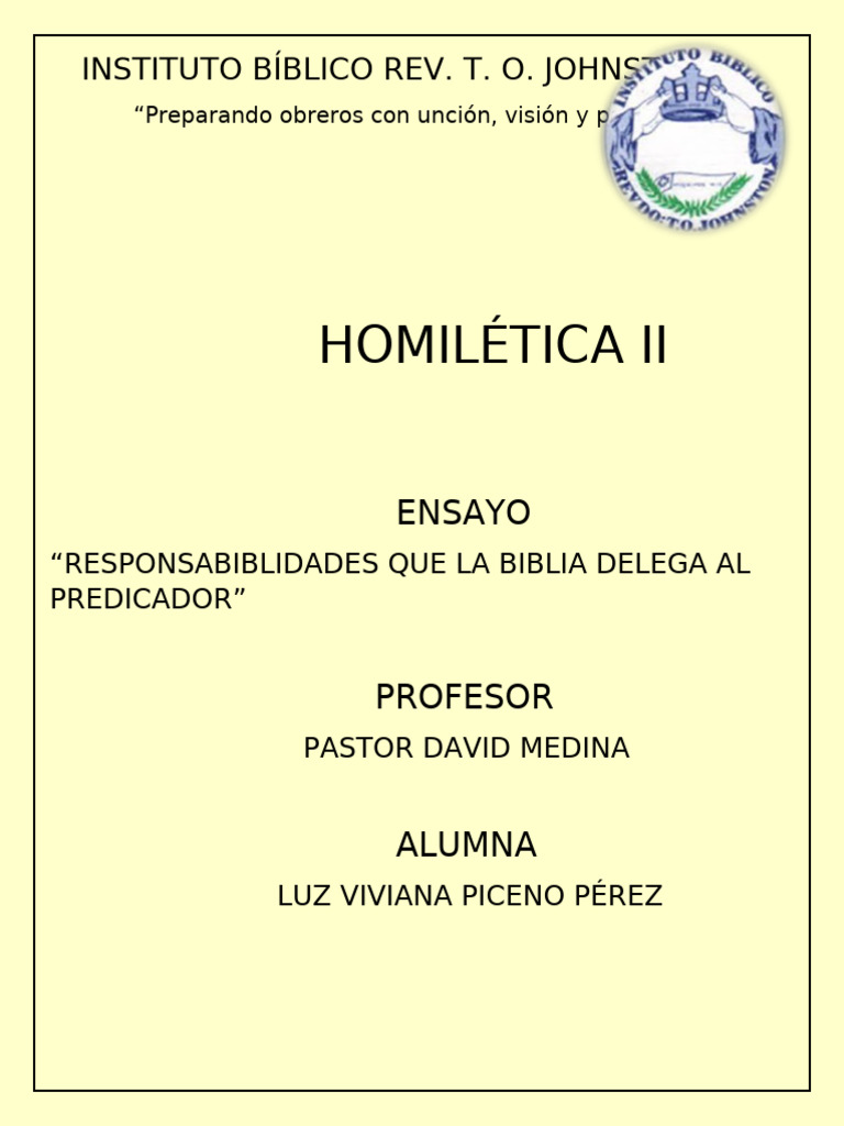 Ensayo Jesús Como Predicador | PDF | Biblia | Pablo el apóstol