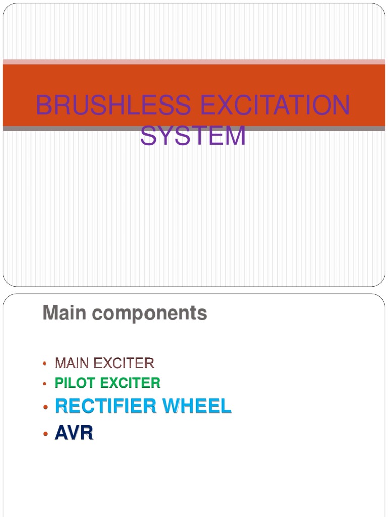 Brushless Excitation System | PDF | Amplifier | Electric Generator