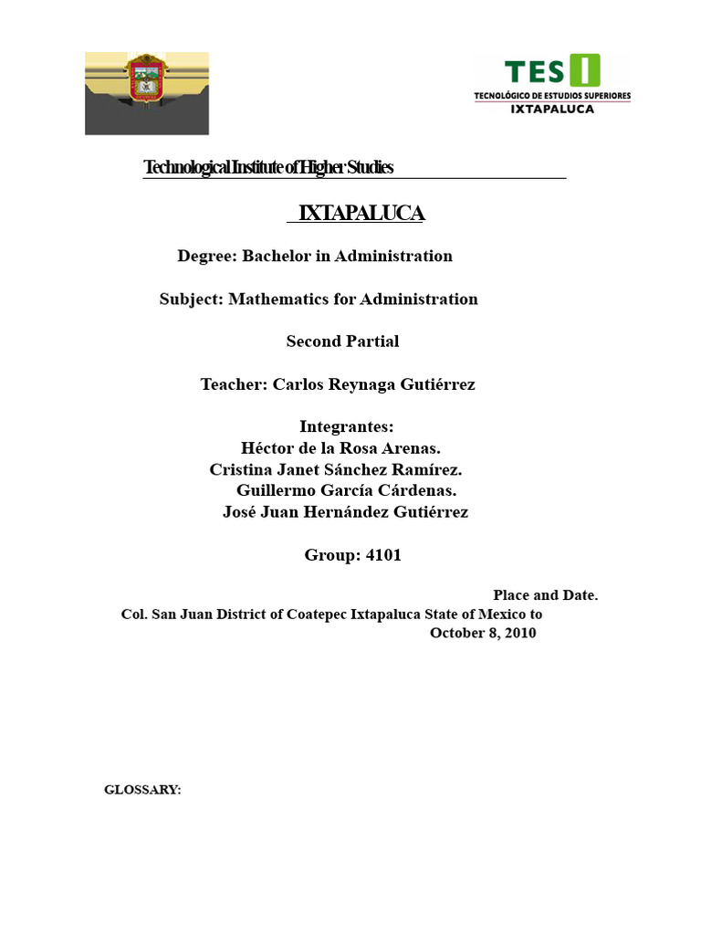 Cover Page For The Second Partial Exam | PDF