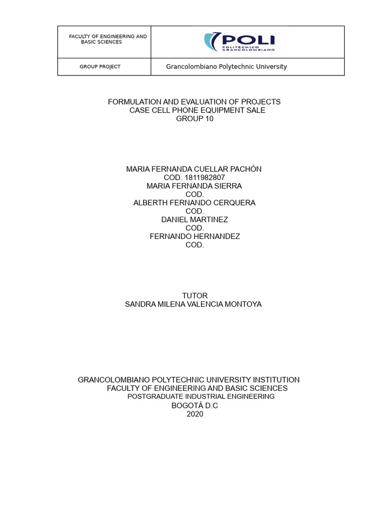 Collaborative Work Formulation and Evaluation of Projects | PDF ...
