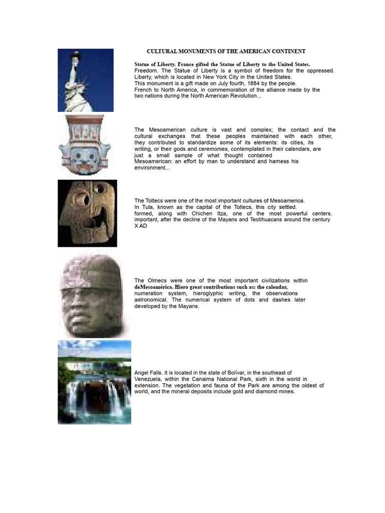 Cultural Monuments of America | PDF | Poetry | Mesoamerica