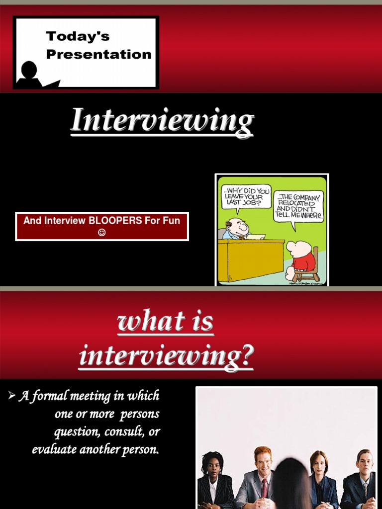 Interviewing (Speech Communication) | PDF | Interview | Employment