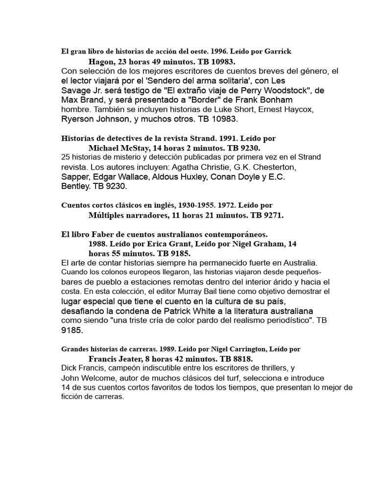 Libros de Cuentos | PDF