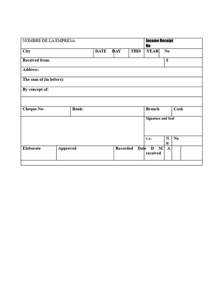 Format Proof of Receipt and Expenditure | PDF