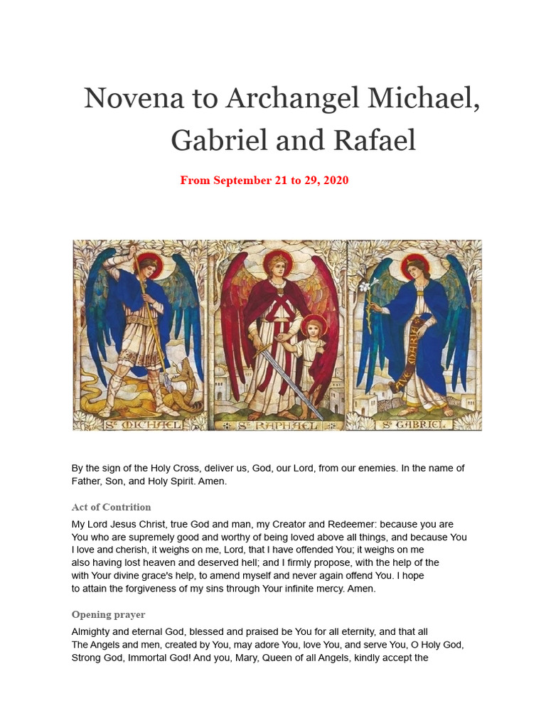 Updated and finalized Angels' Novena .pdf | PDF | Michael (Archangel ...