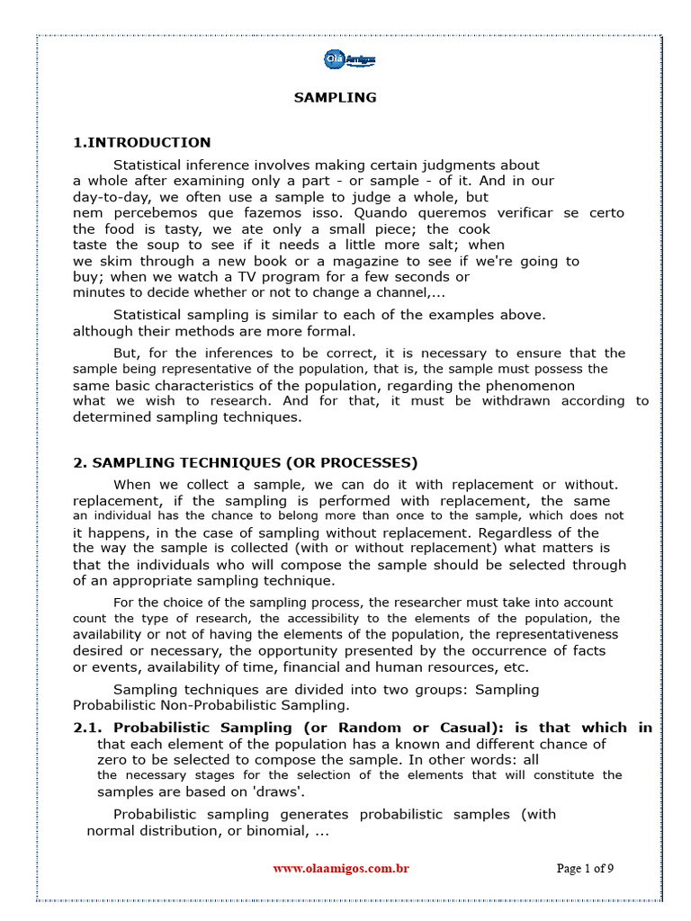 Understanding Statistical Sampling Techniques | PDF | Sampling ...