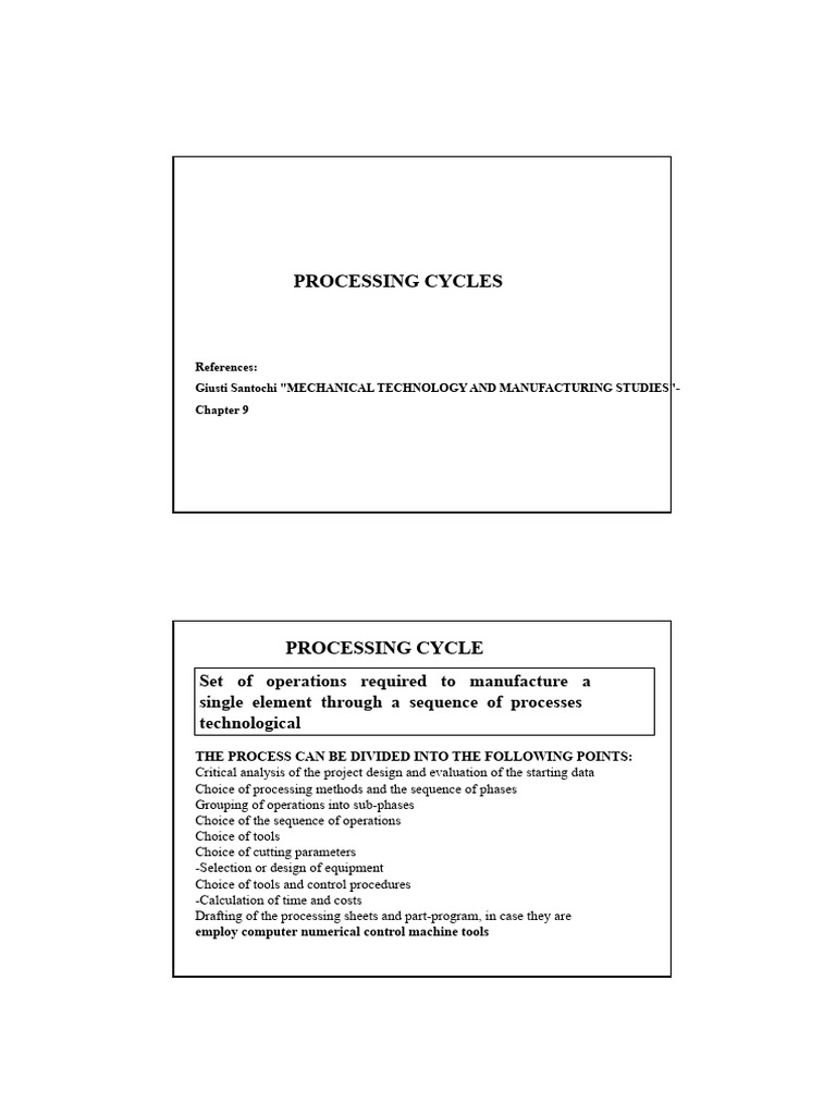 Processing Cycles Exercise Cycle | PDF | Machines | Bending