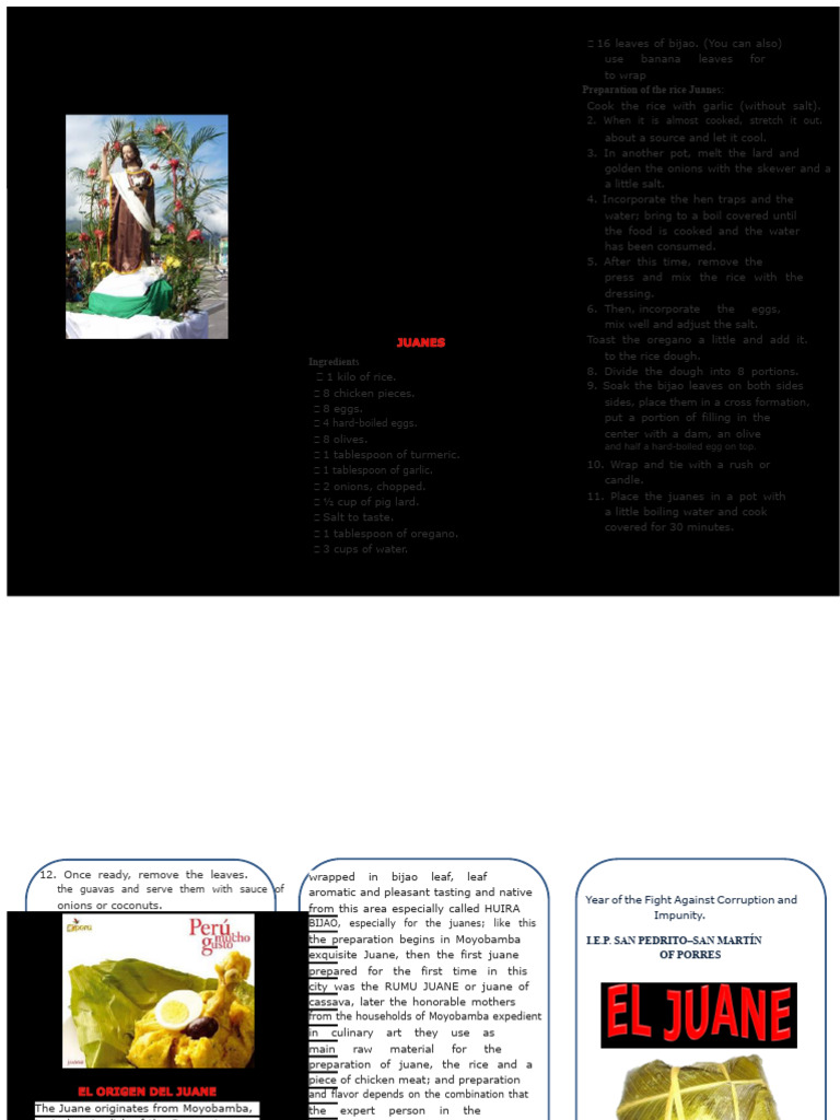 Trifold of El Juane | PDF | Foods | Cuisine