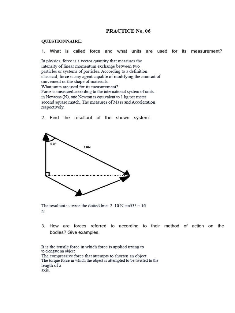 Practice 1 | PDF | Force | Euclidean Vector