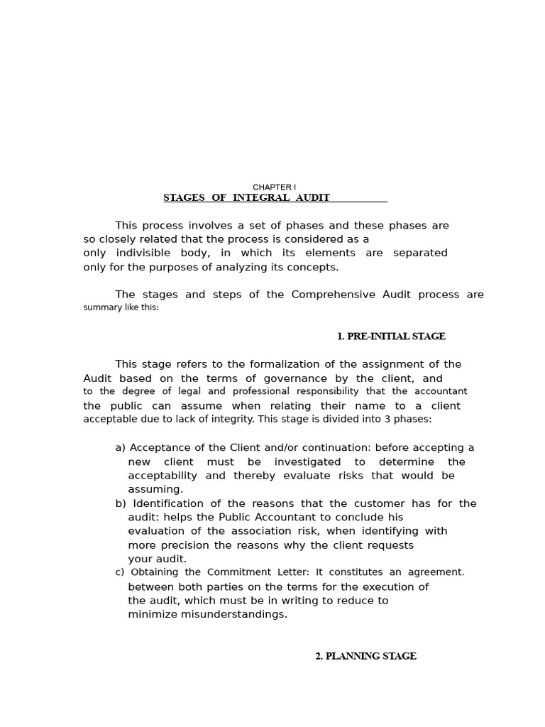 Integral Audit Process Stages Explained | PDF | Audit | Internal Control