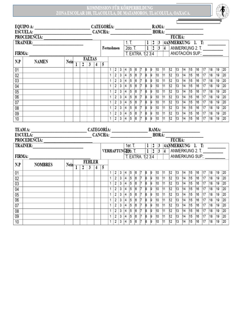 Basketball Notizblatt Def | PDF