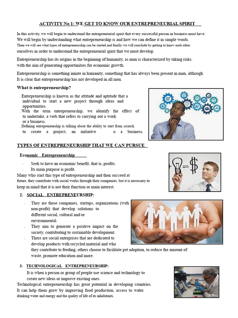 Understanding Entrepreneurial Spirit | PDF | Entrepreneurship | Economies