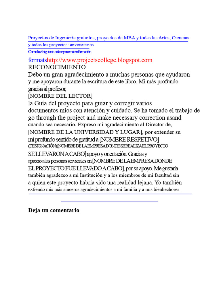 Proyectos Universitarios Gratuitos | PDF