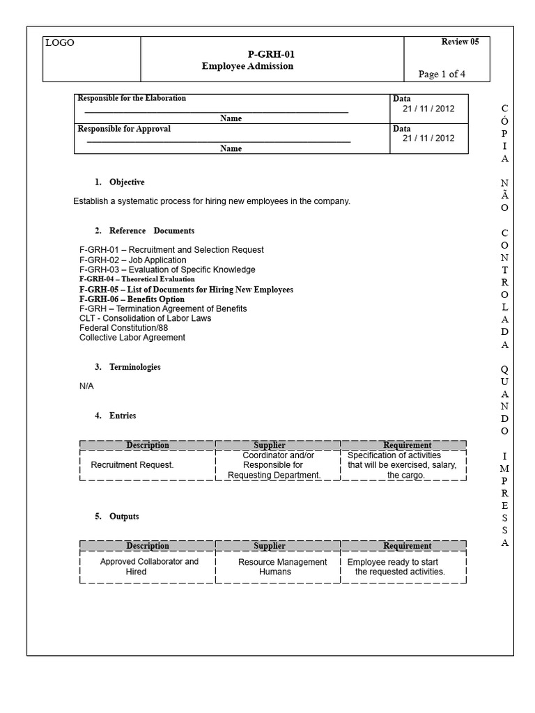 Employee Admission Process Guide | PDF | Recruitment | Human Resources