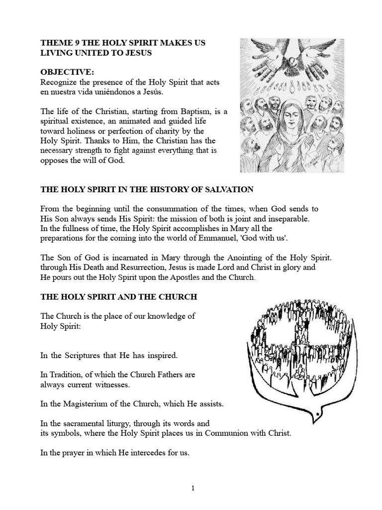 5 and C Theme 9 The Holy Spirit Makes Us Live United To Jesus | PDF ...