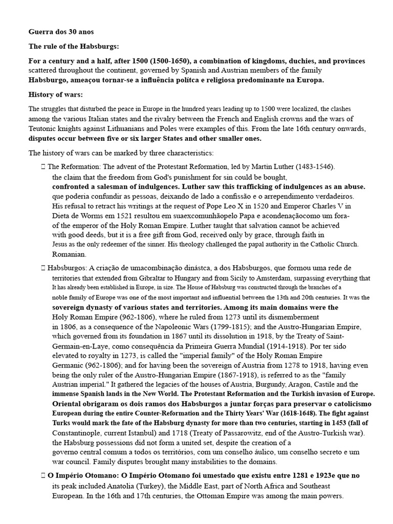 Thirty Years' War | PDF