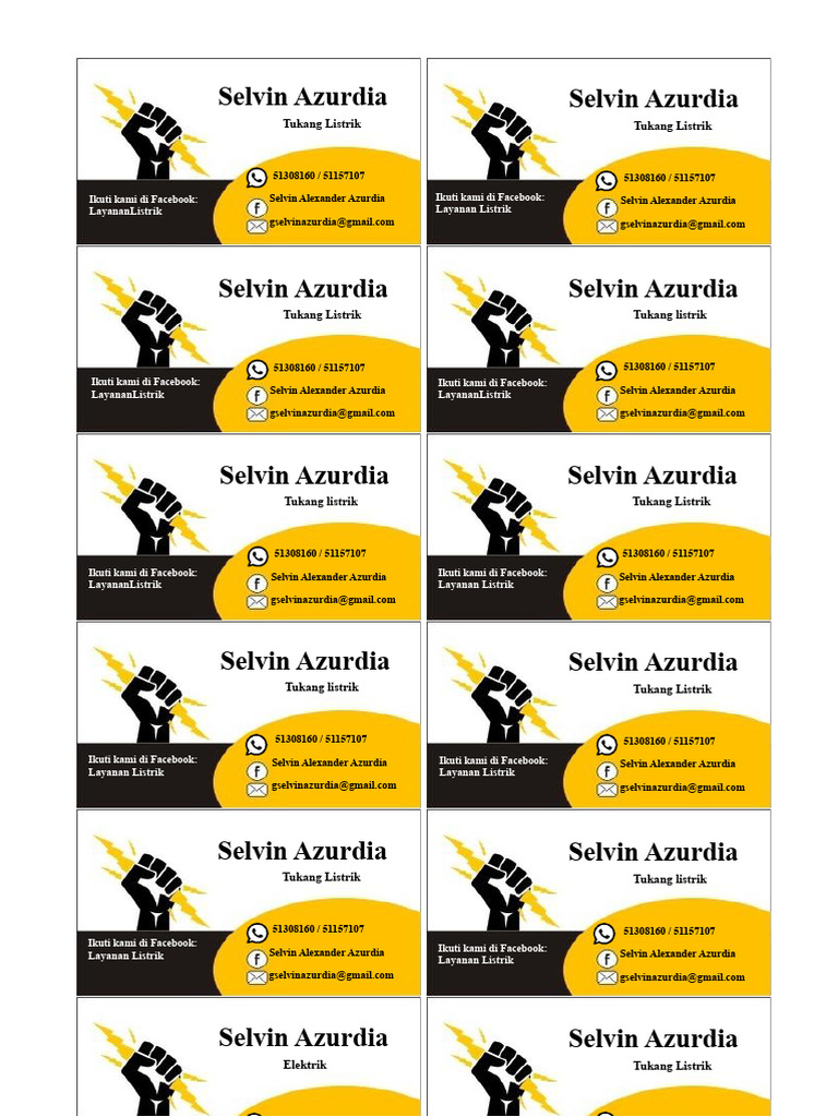 Layanan Instalasi Listrik Selvin Azurdia | PDF