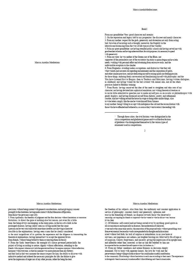 Marcus Aurelius - Meditations PDF | PDF | Soul | Reason